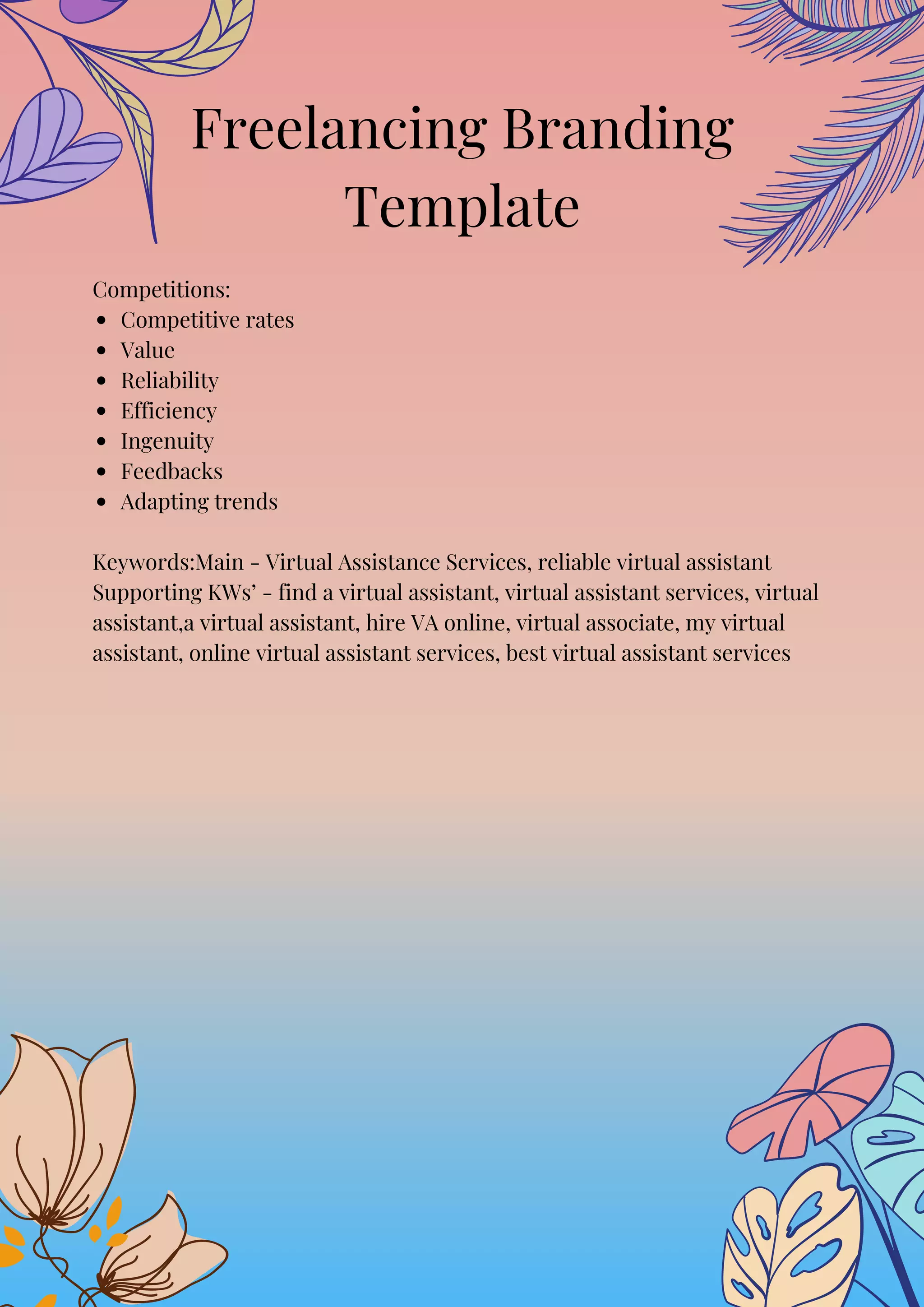 Freelancing branding template (canva) | PDF