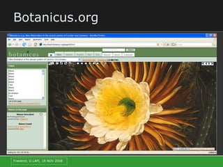 Digital Libraries for Science: Botanicus and the Biodiversity Heritage ...