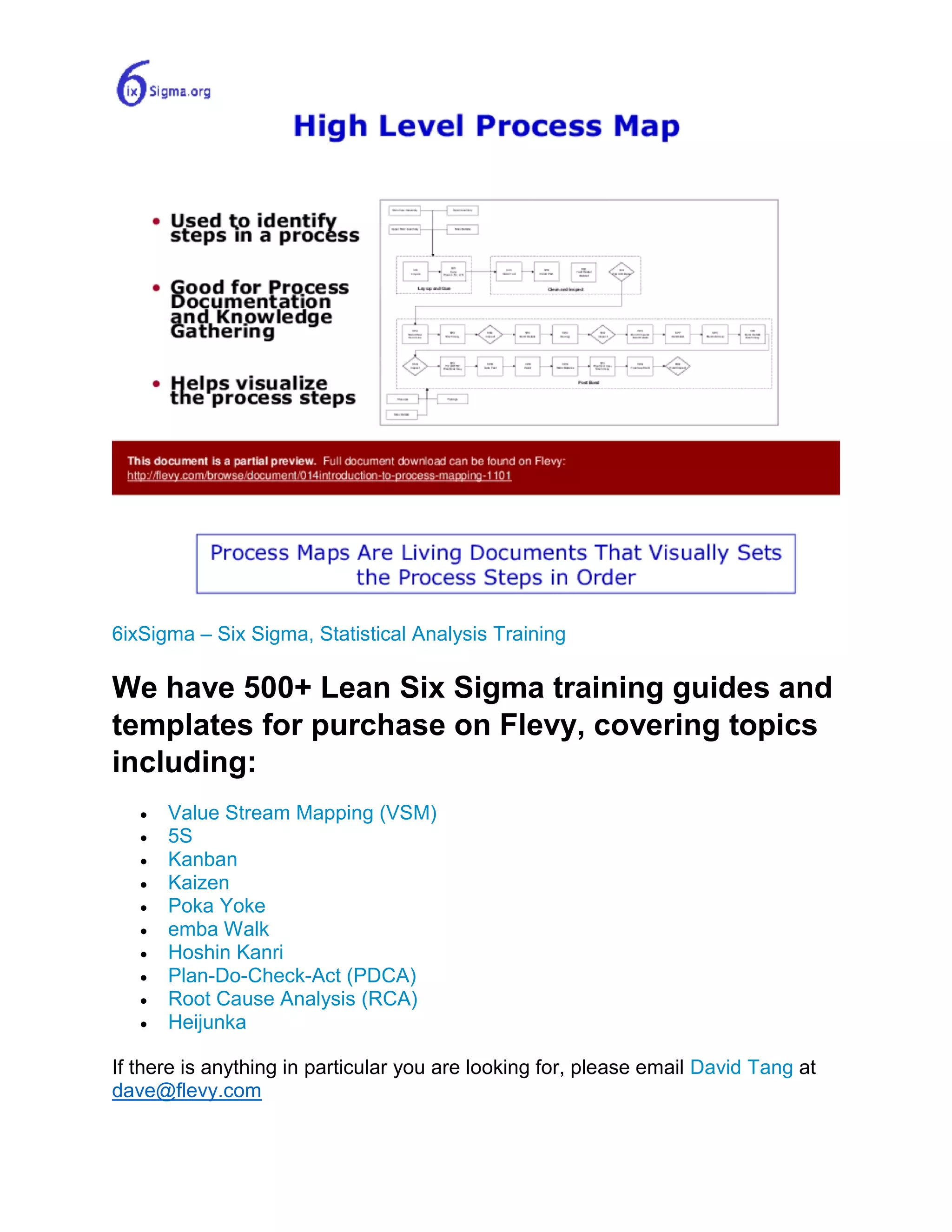 Free Lean Six Sigma Templates | PDF