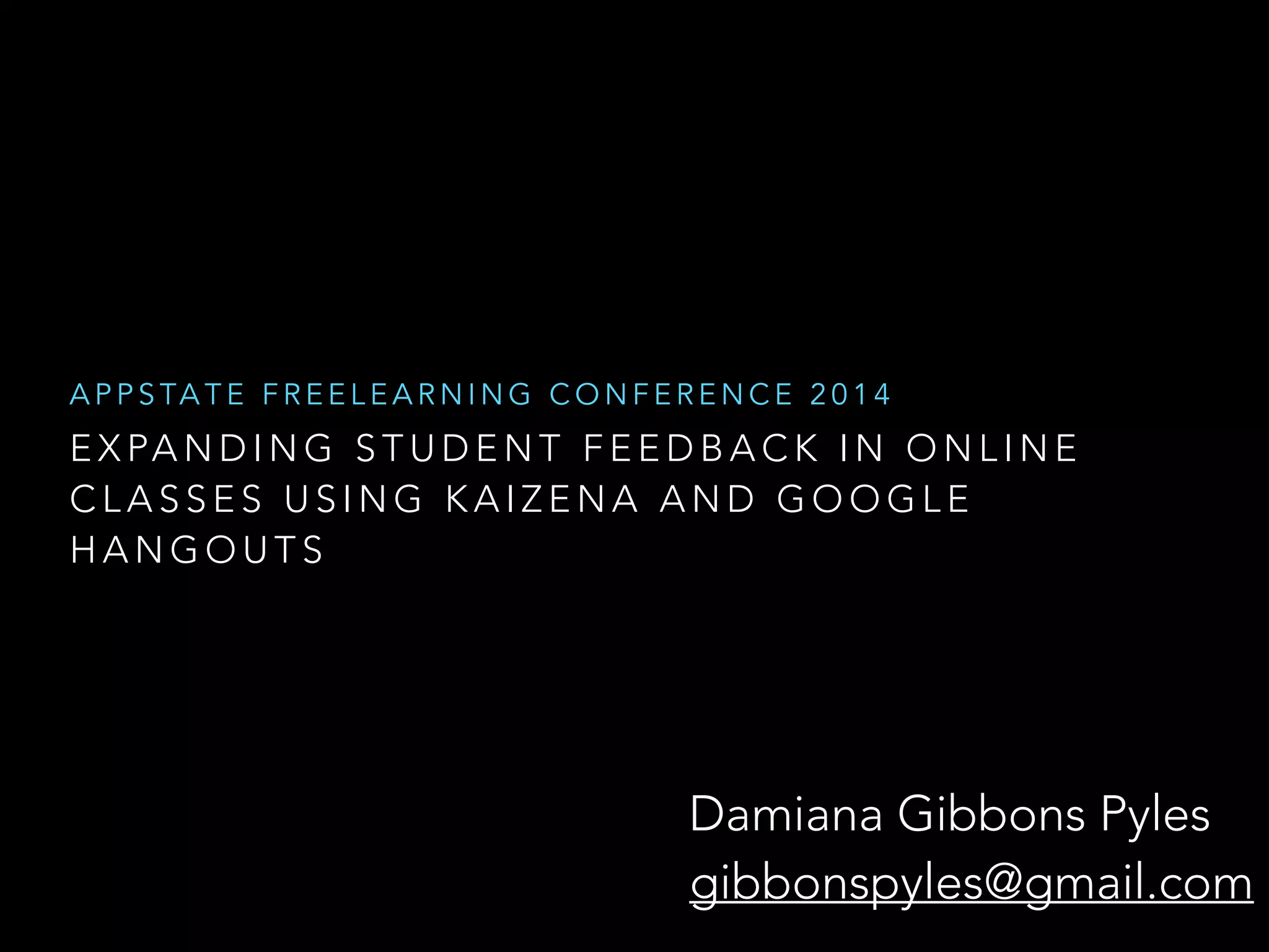 FreeLearning Expanding Student Feedback | PPT