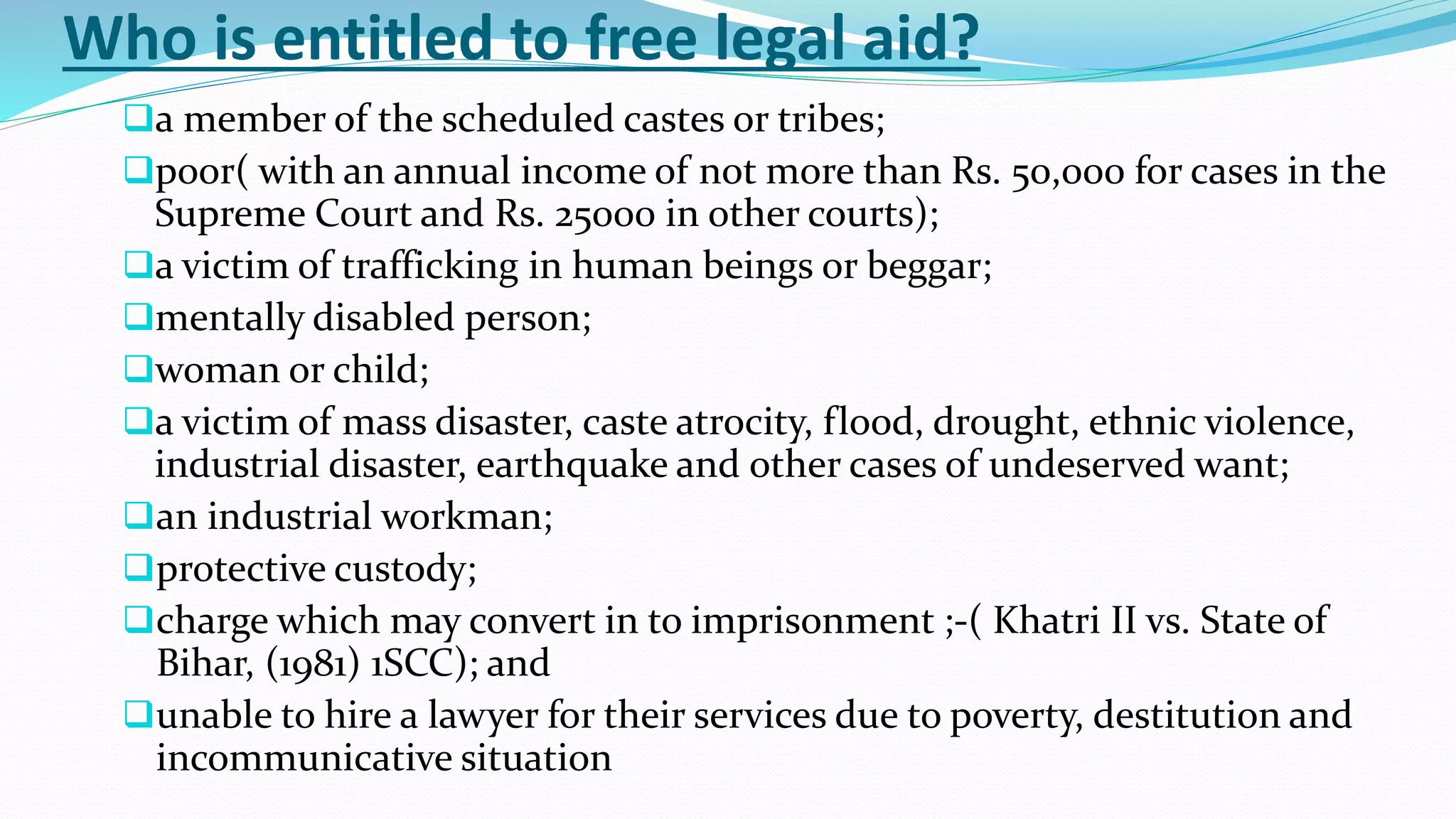 Free legal aid | PPTX