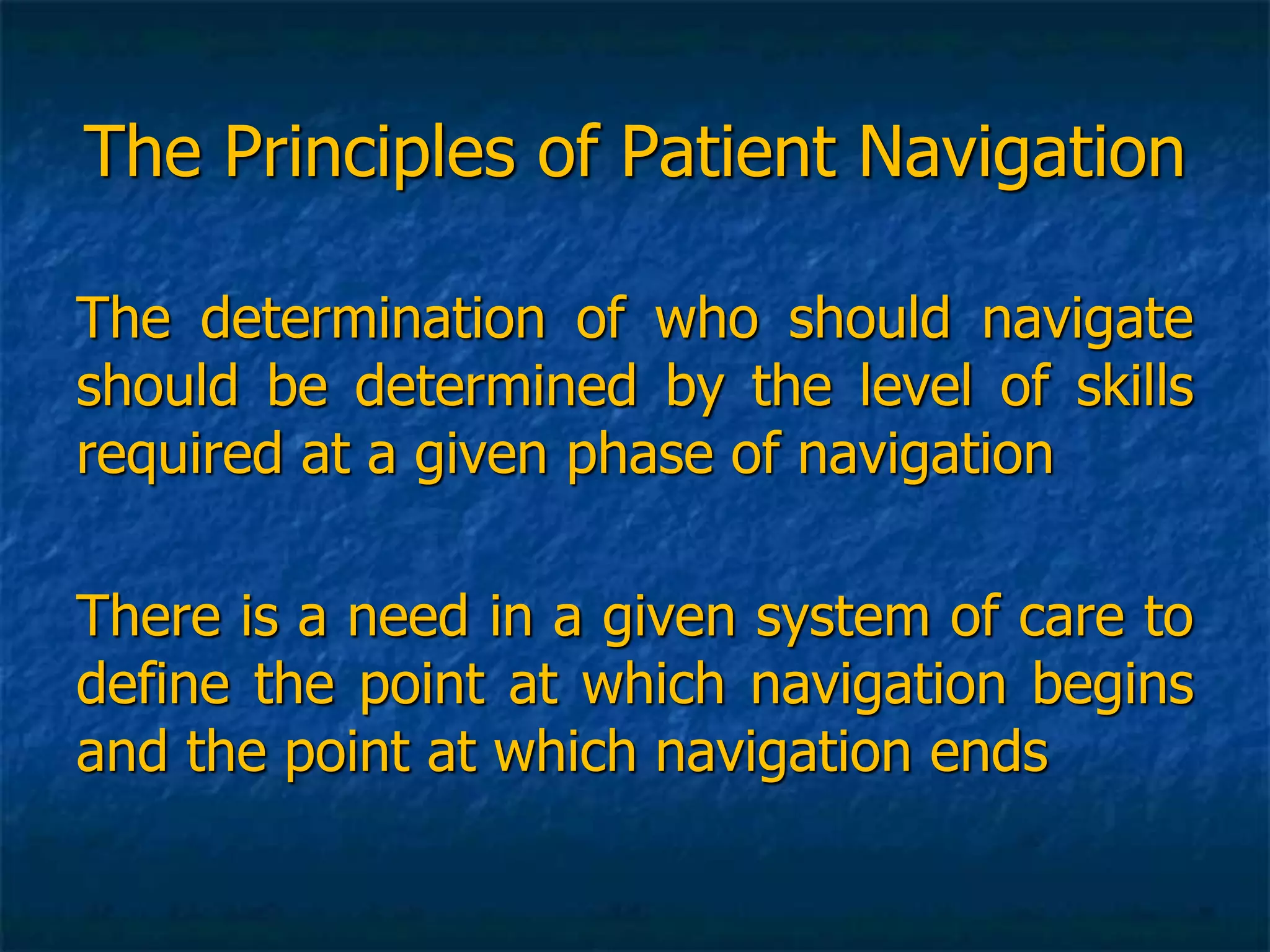 The History & Principles of Patient Navigation | PDF