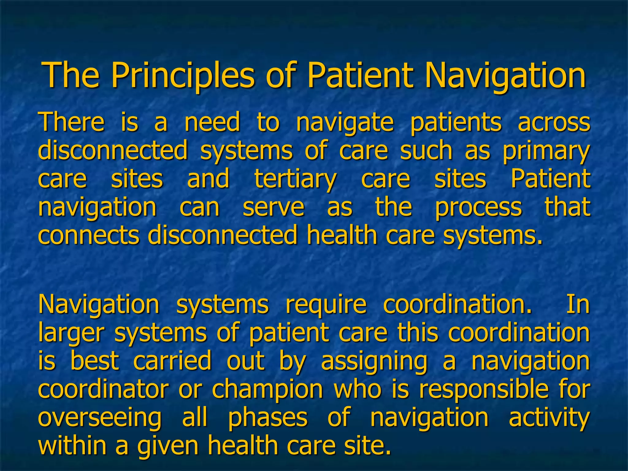 The History & Principles of Patient Navigation | PDF