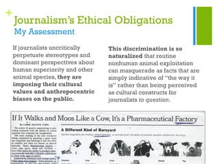Journalism as a voice for animals; seeing nonhumans as news sources | PPT