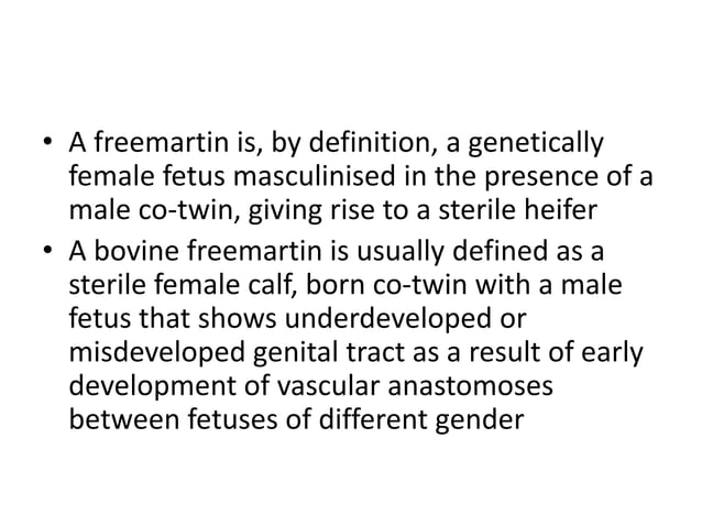 Free martin | PPTX | Pregnancy | Reproductive Health