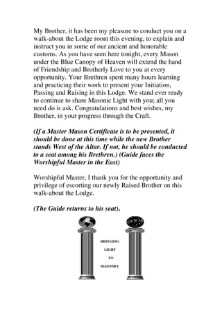 Freemasonry 005 a walk about the lodge | PDF