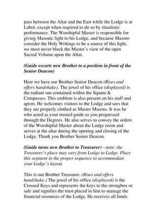 Freemasonry 005 a walk about the lodge | PDF