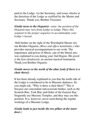 Freemasonry 005 a walk about the lodge | PDF