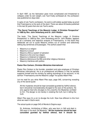Freemasonry 008 anti-masonry | PDF