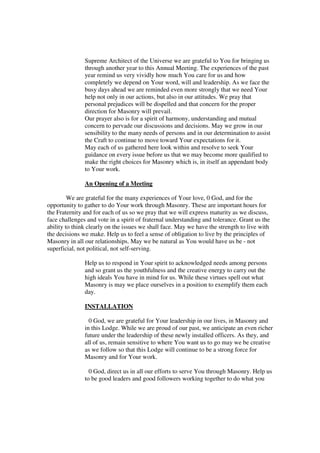 Freemasonry 013 chaplain's prayers | PDF