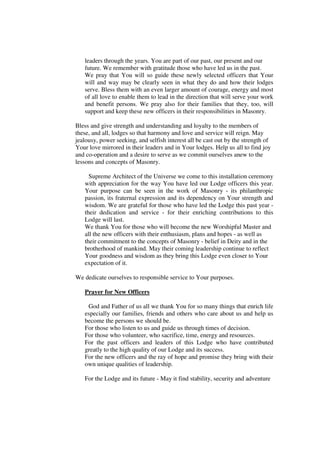 Freemasonry 013 chaplain's prayers | PDF