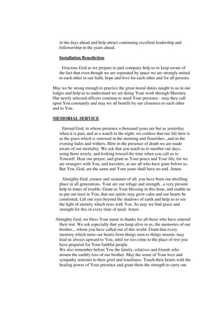 Freemasonry 013 chaplain's prayers | PDF