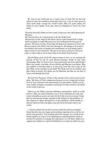 Freemasonry 013 chaplain's prayers | PDF
