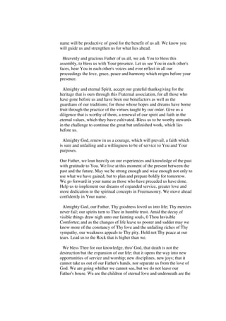 Freemasonry 013 chaplain's prayers | PDF