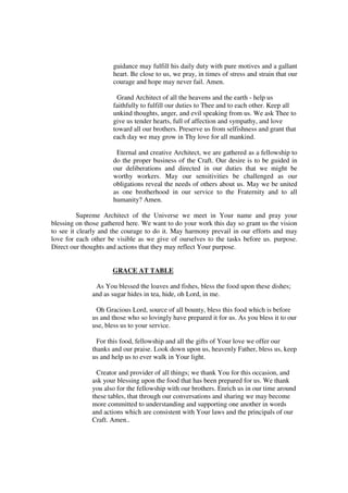 Freemasonry 013 chaplain's prayers | PDF