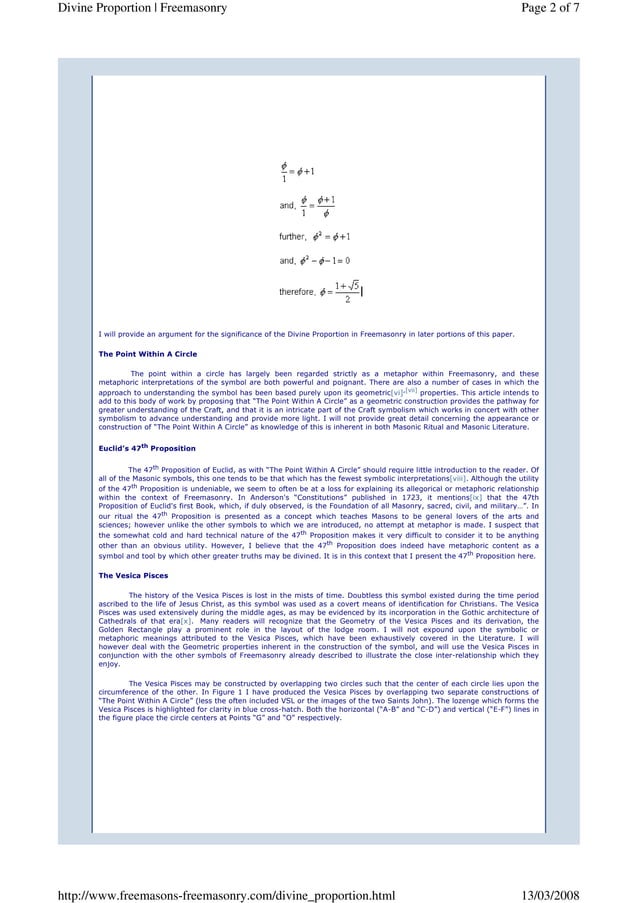 Freemasonry 017 euclid- the point within a circle | PDF