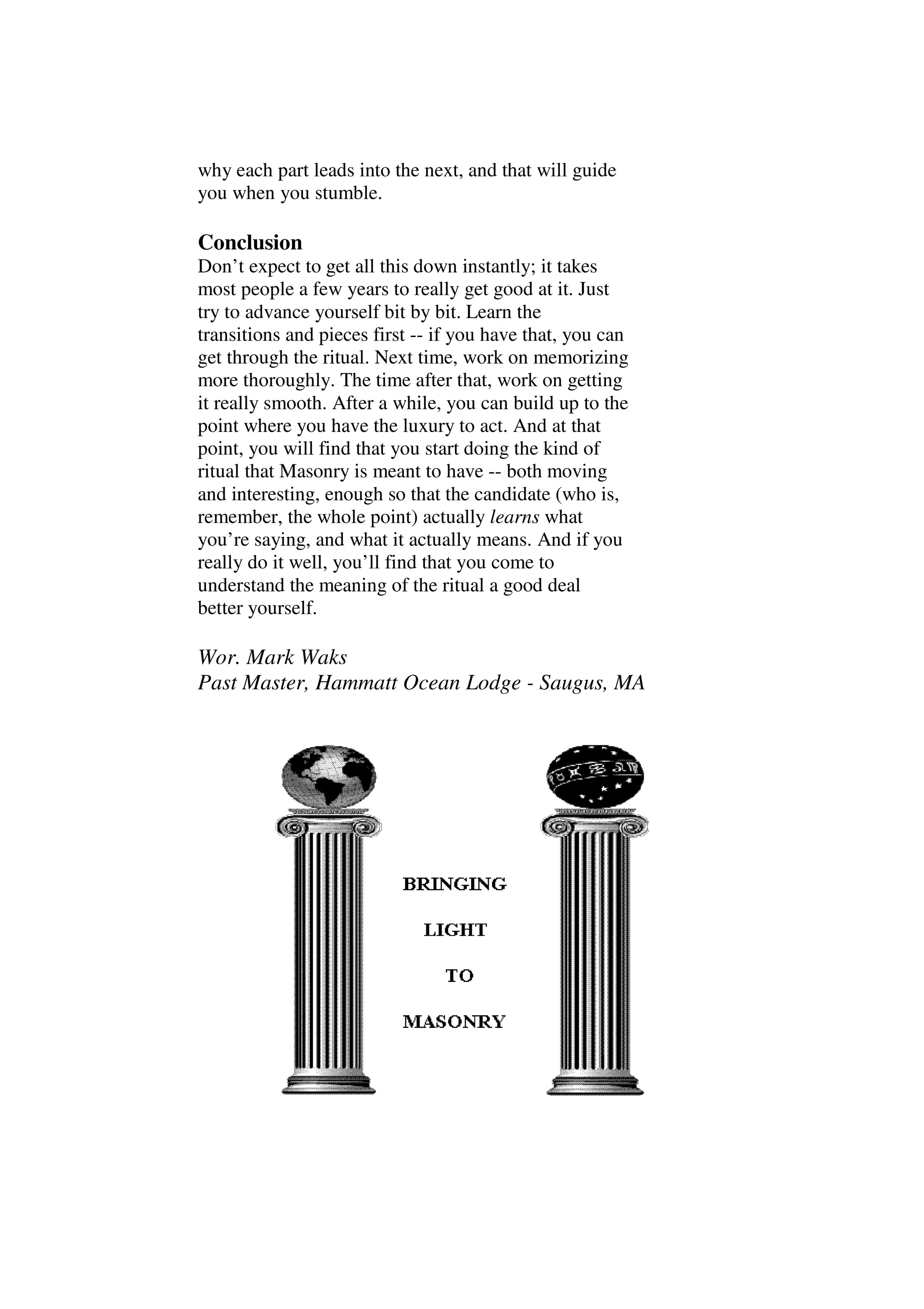 Freemasonry 031 learning and memorising ritual | PDF