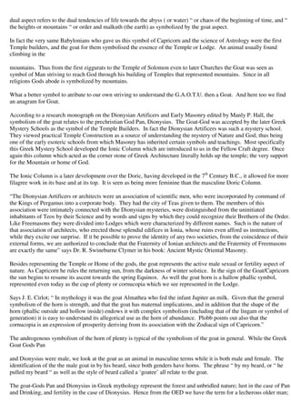 Freemasonry 032 liber capricornus - the symbolism of the goat | PDF