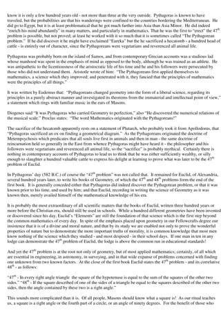 Freemasonry 051 the 47th problem of euclide | PDF