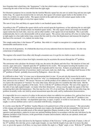 Freemasonry 051 the 47th problem of euclide | PDF