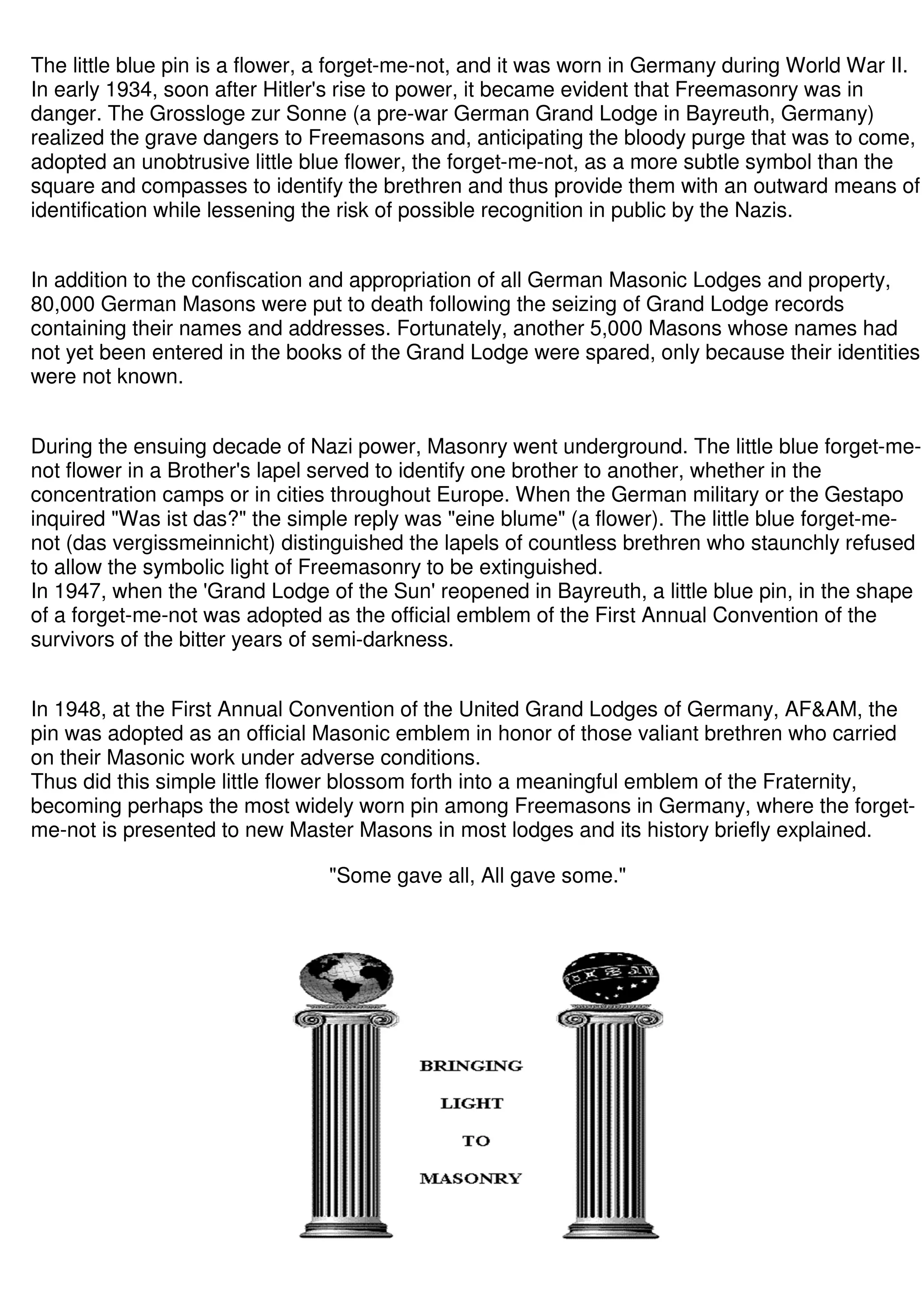 Freemasonry 066 the forget me not | PDF