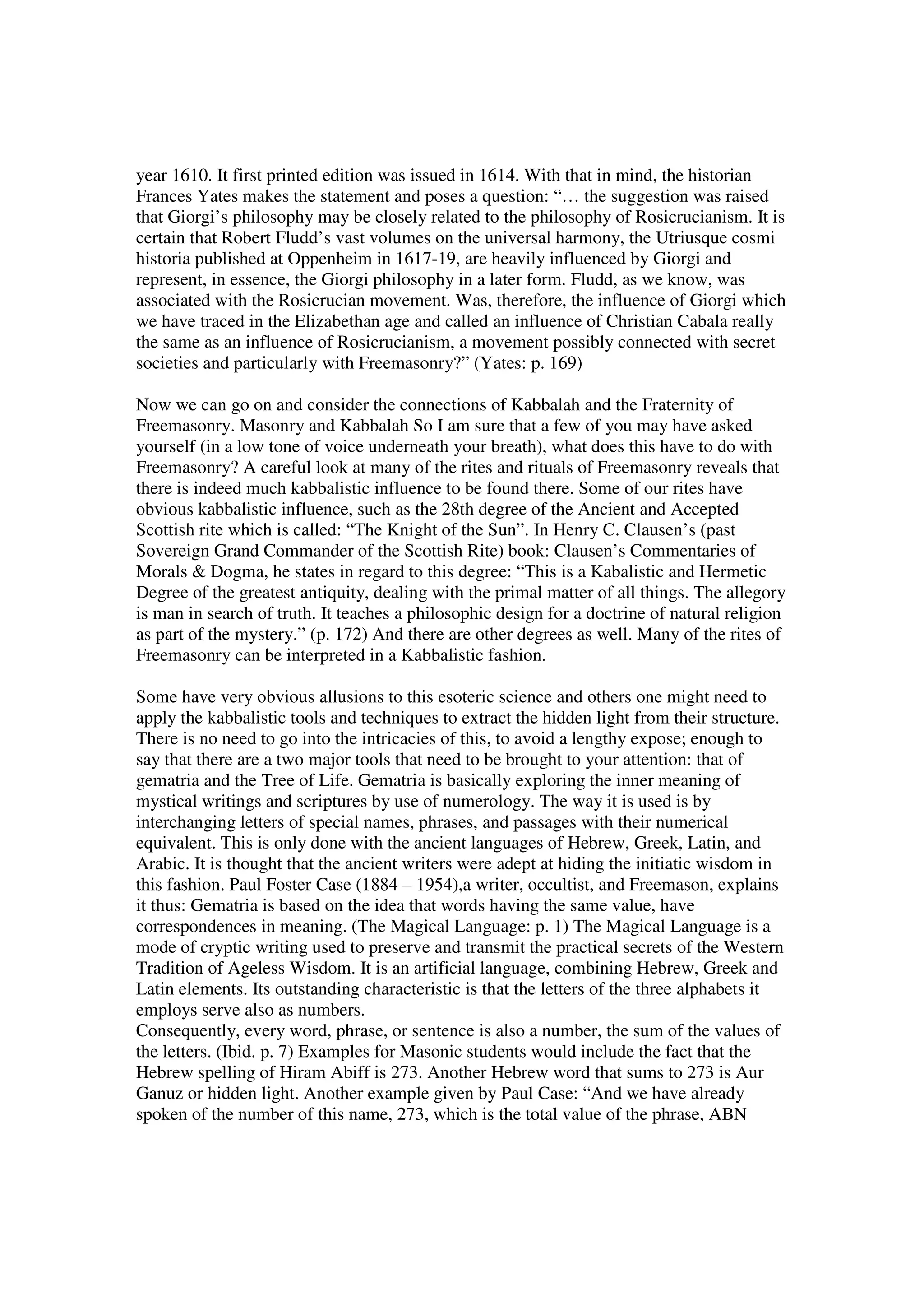 Freemasonry 073 the kabala and freemasonary(worrel) | PDF