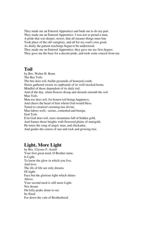 Freemasonry 081 the masonic life poems- | PDF