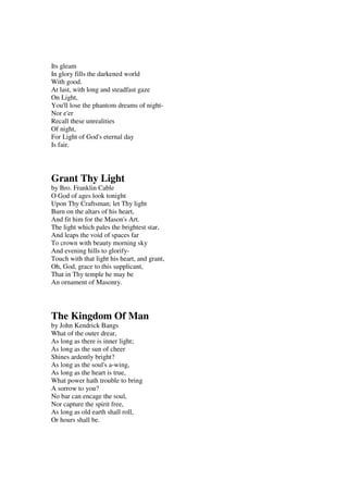 Freemasonry 081 the masonic life poems- | PDF