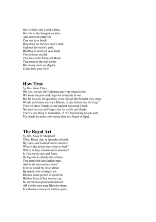 Freemasonry 081 the masonic life poems- | PDF