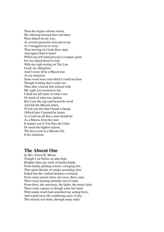 Freemasonry 081 the masonic life poems- | PDF