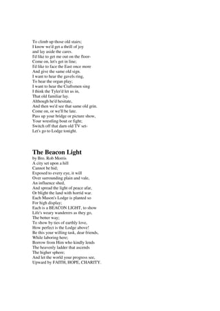 Freemasonry 081 the masonic life poems- | PDF