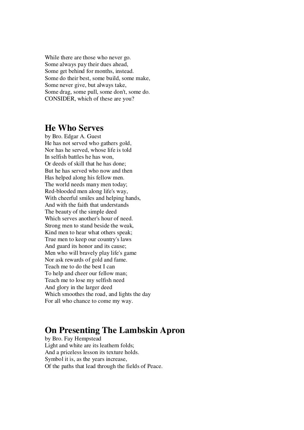 Freemasonry 081 the masonic life poems-
