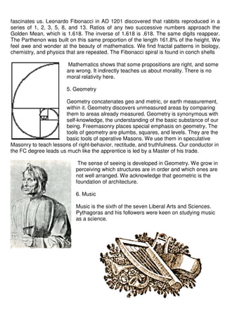 Freemasonry 101 the seven liberal arts | PDF