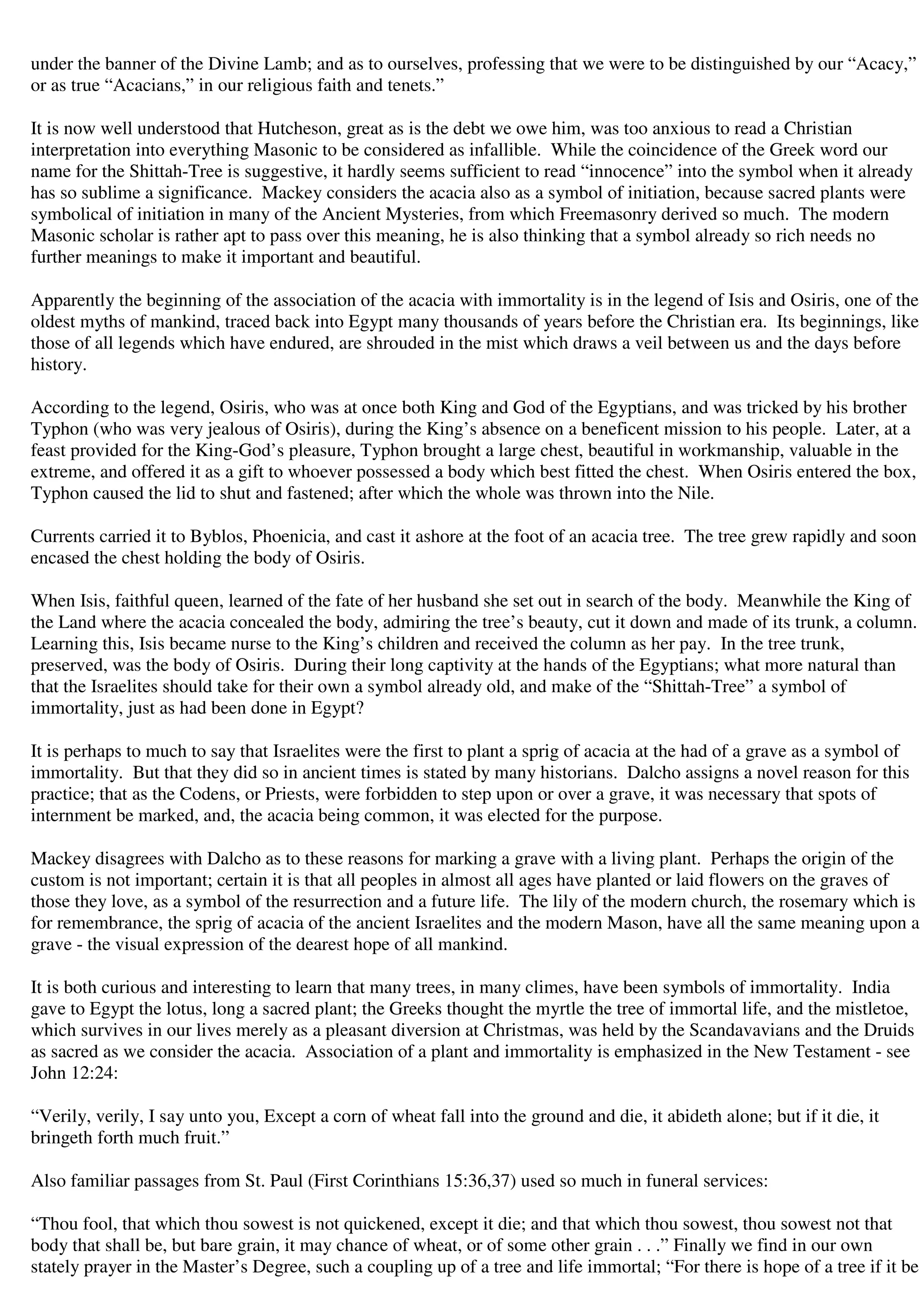 Freemasonry 103 the sprig of acacia | PDF