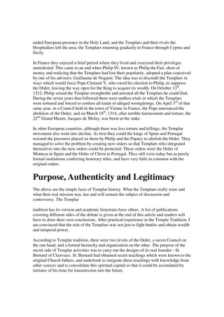 Freemasonry 109 the templar tradition - yesterday and today | PDF