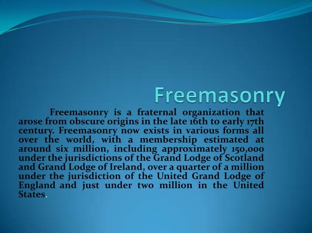Freemasonry | PPT