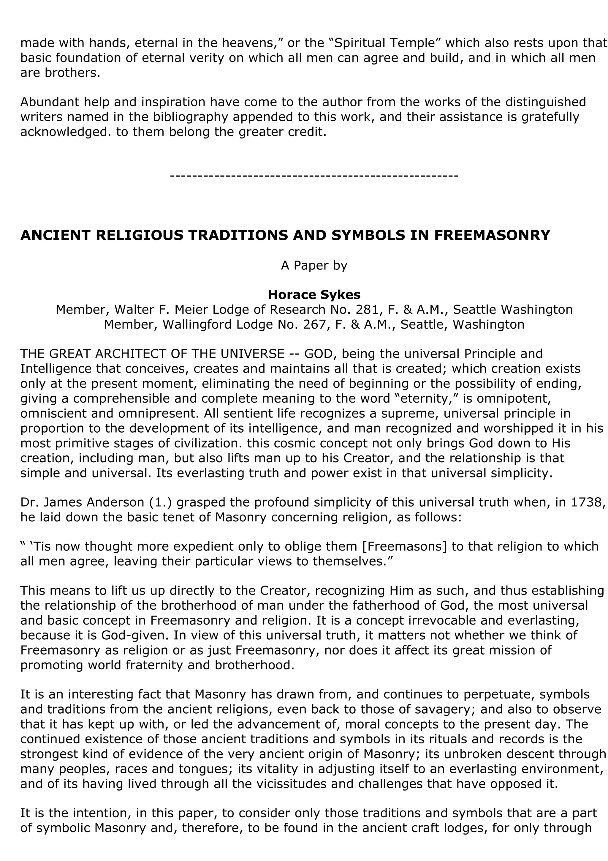 Freemasonry 128 ancient regligious traditions and symbols in ...