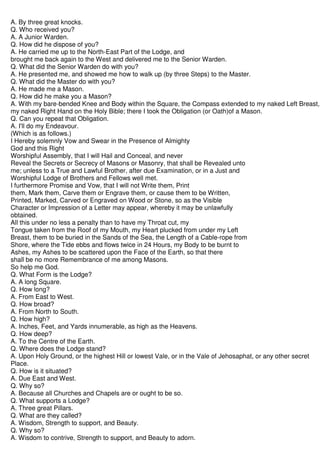 Freemasonry 130 masonry dissected | PDF