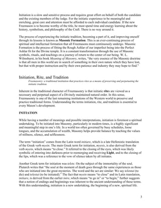 Freemasonry 134 the entered apprentice handbook | PDF