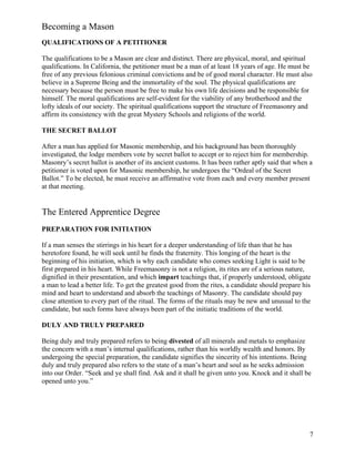 Freemasonry 134 the entered apprentice handbook | PDF