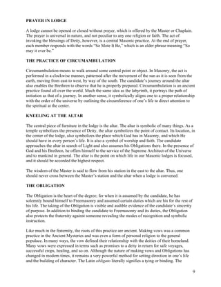 Freemasonry 134 the entered apprentice handbook | PDF