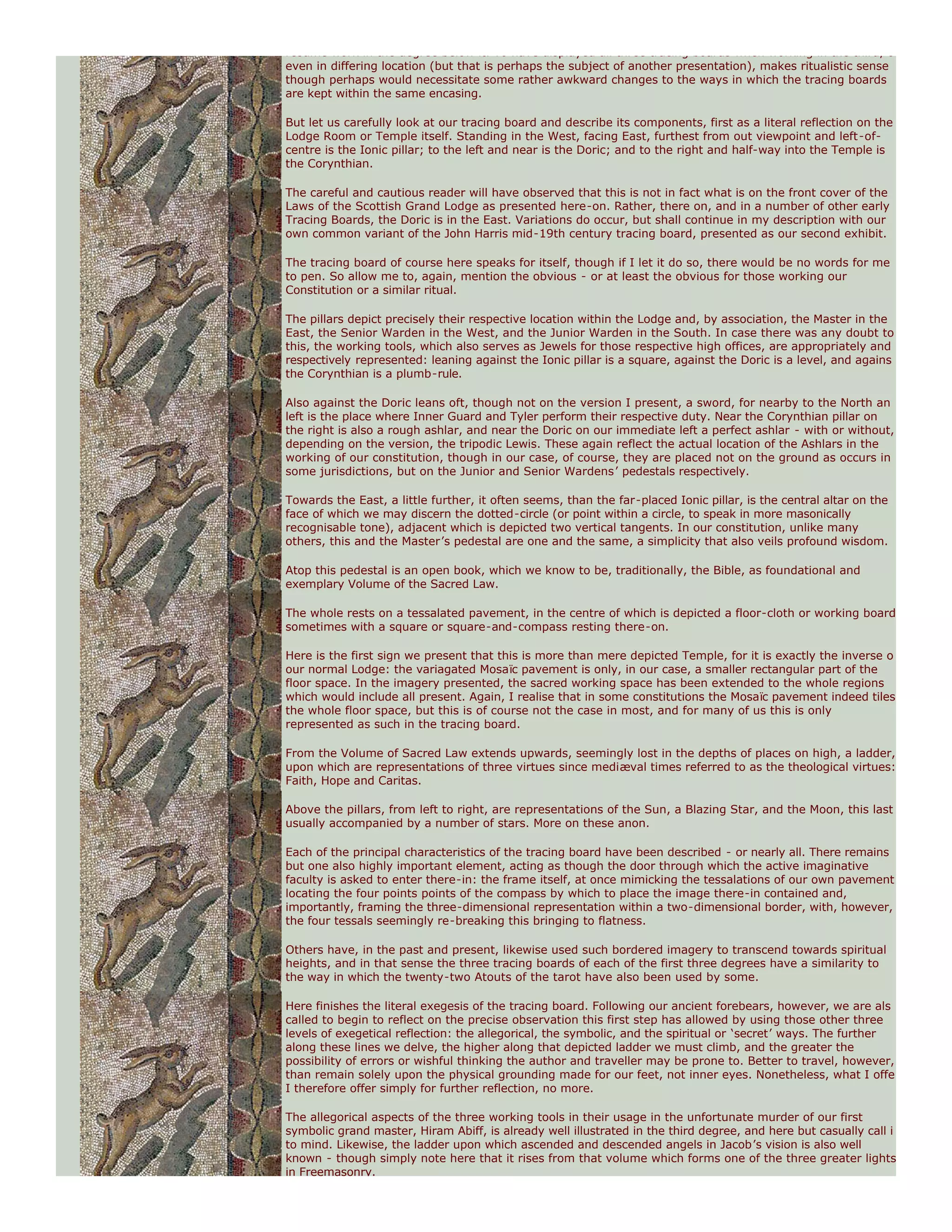 Freemasonry 145 1st degree tracing boards | PDF