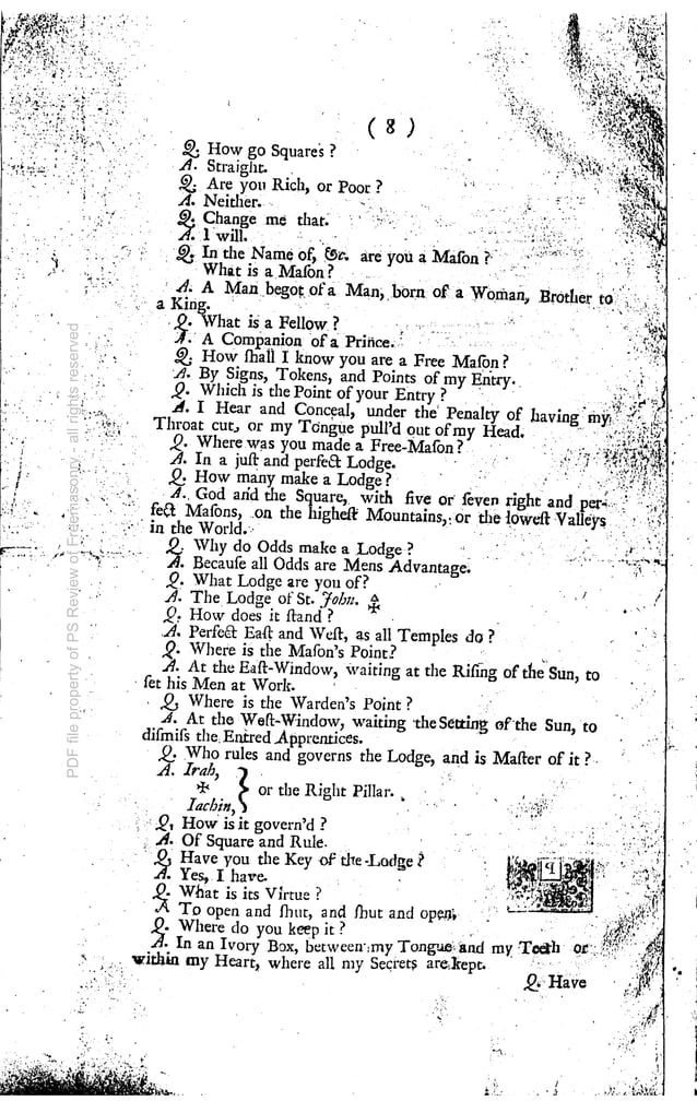 Freemasonry 154 the grand mystery of freemasons 1725 | PDF