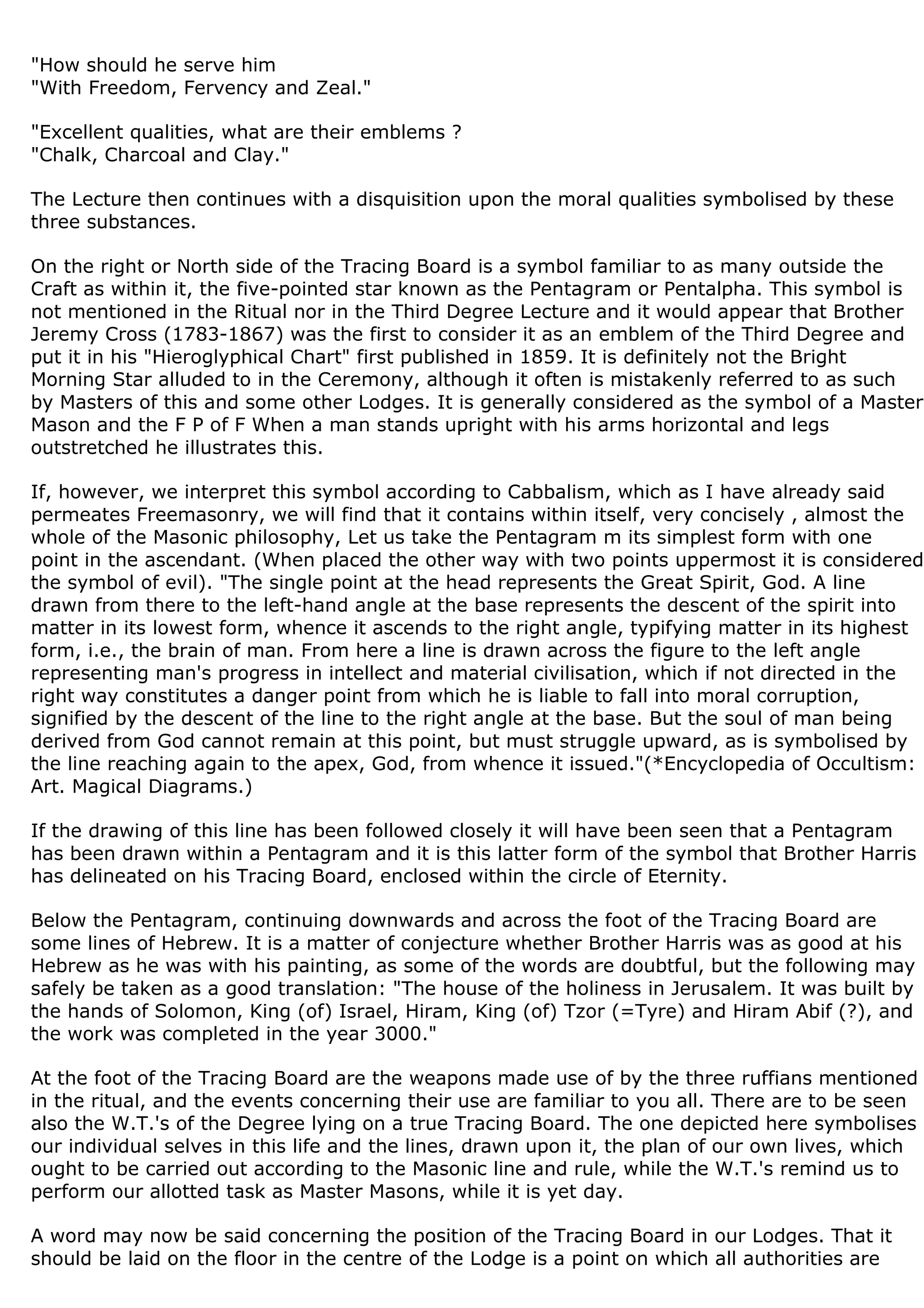 Freemasonry 157 an explanation of the third degree tracing board | PDF