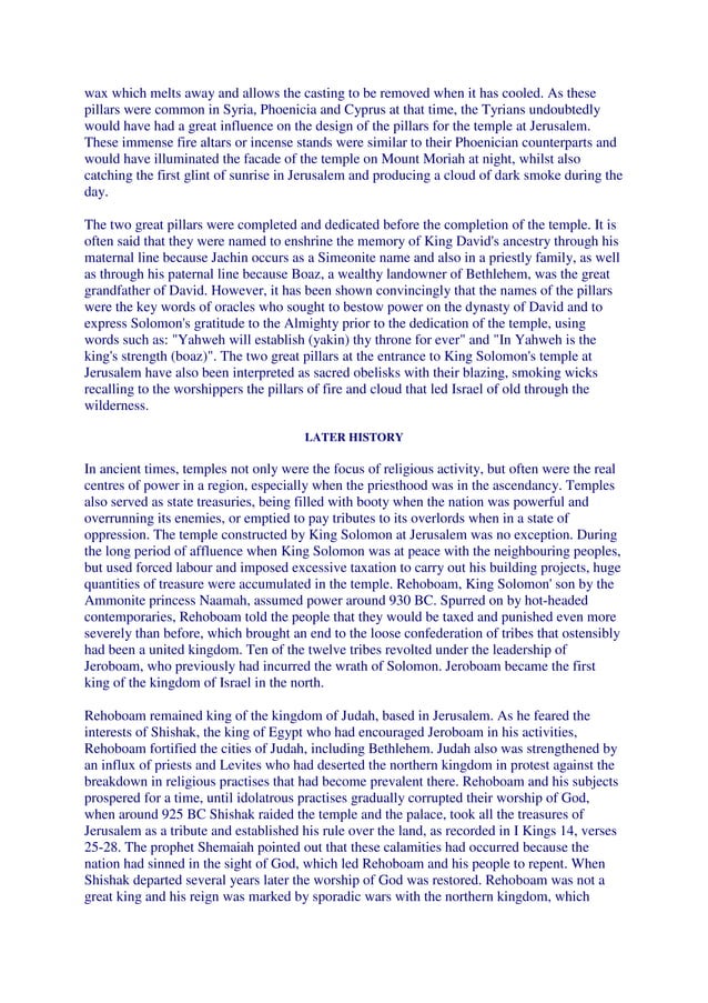 Freemasonry 168 the two great pillars of solomon's temple | PDF