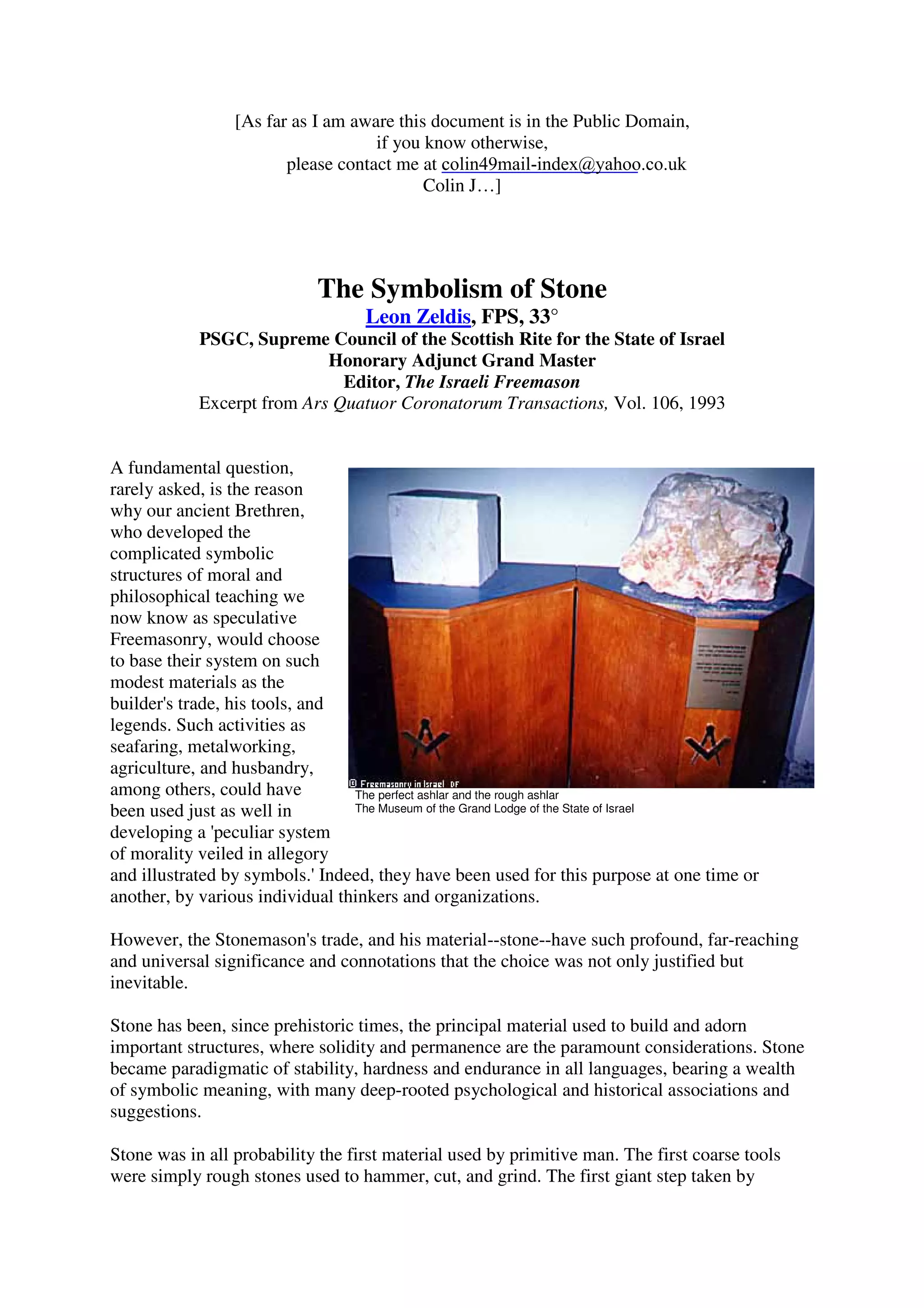 Freemasonry 169 the symbolism of stone | PDF