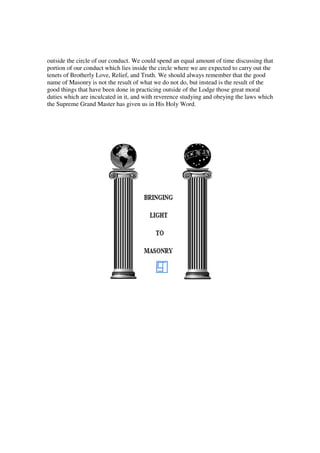 Freemasonry 173 the boundary line of our conduct | PDF