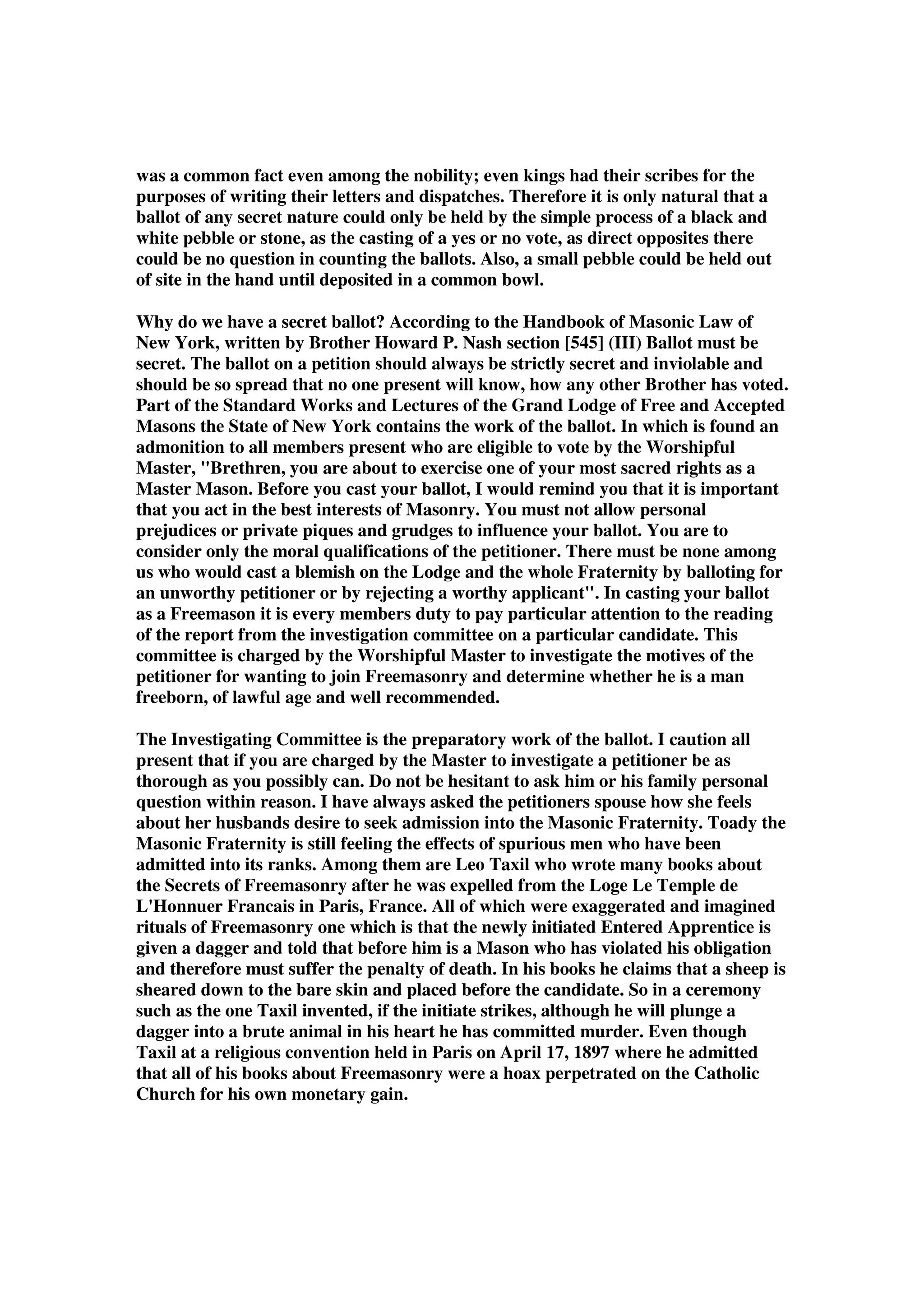 Freemasonry 185 election by ballot | PDF