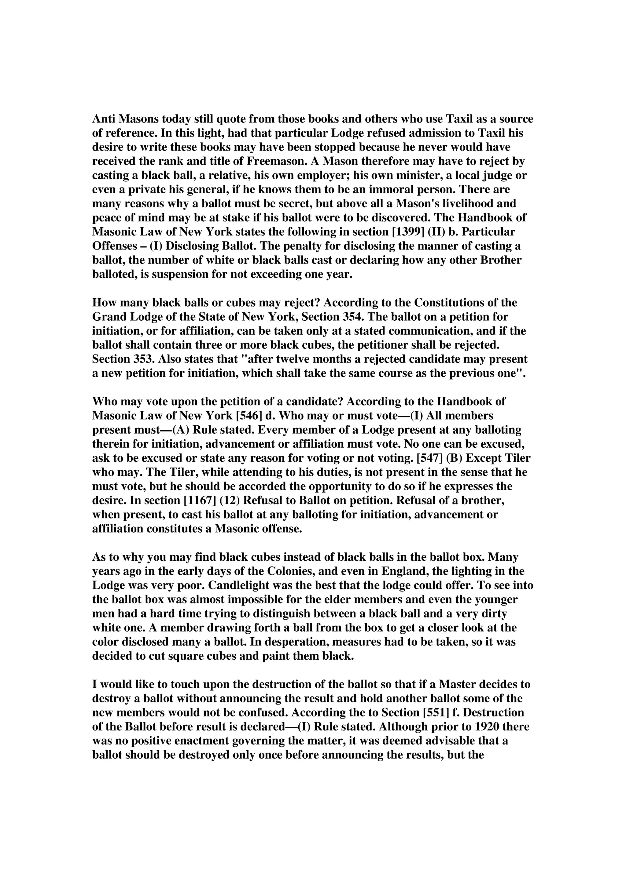 Freemasonry 185 election by ballot | PDF