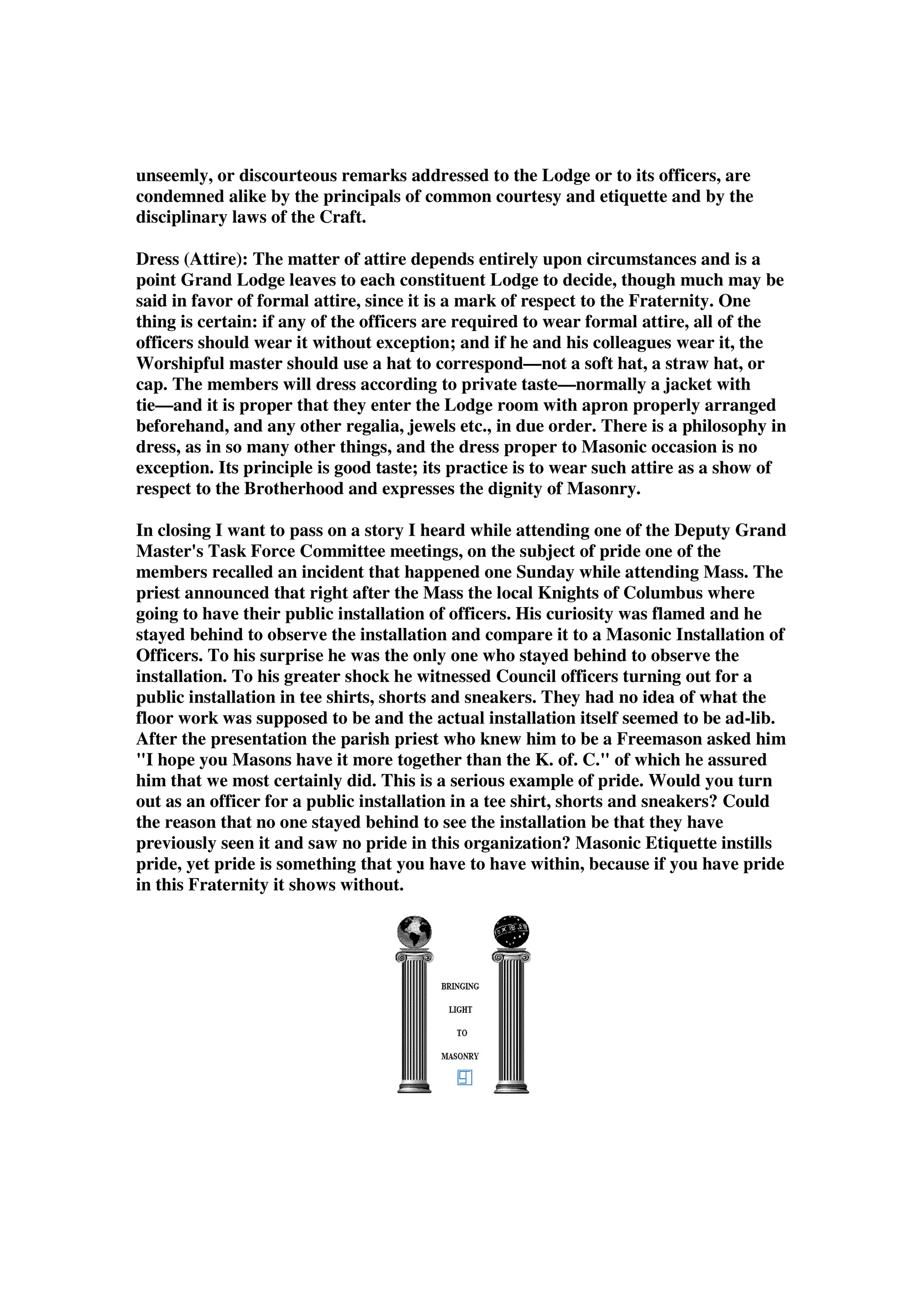 Freemasonry 187 masonic etiquette | PDF